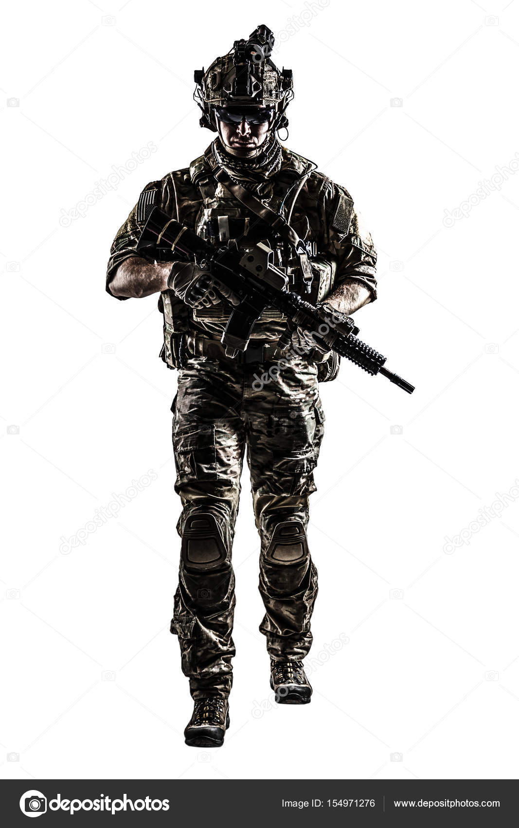 US Army Ranger with weapon — Stock Photo © zabelin #154971276