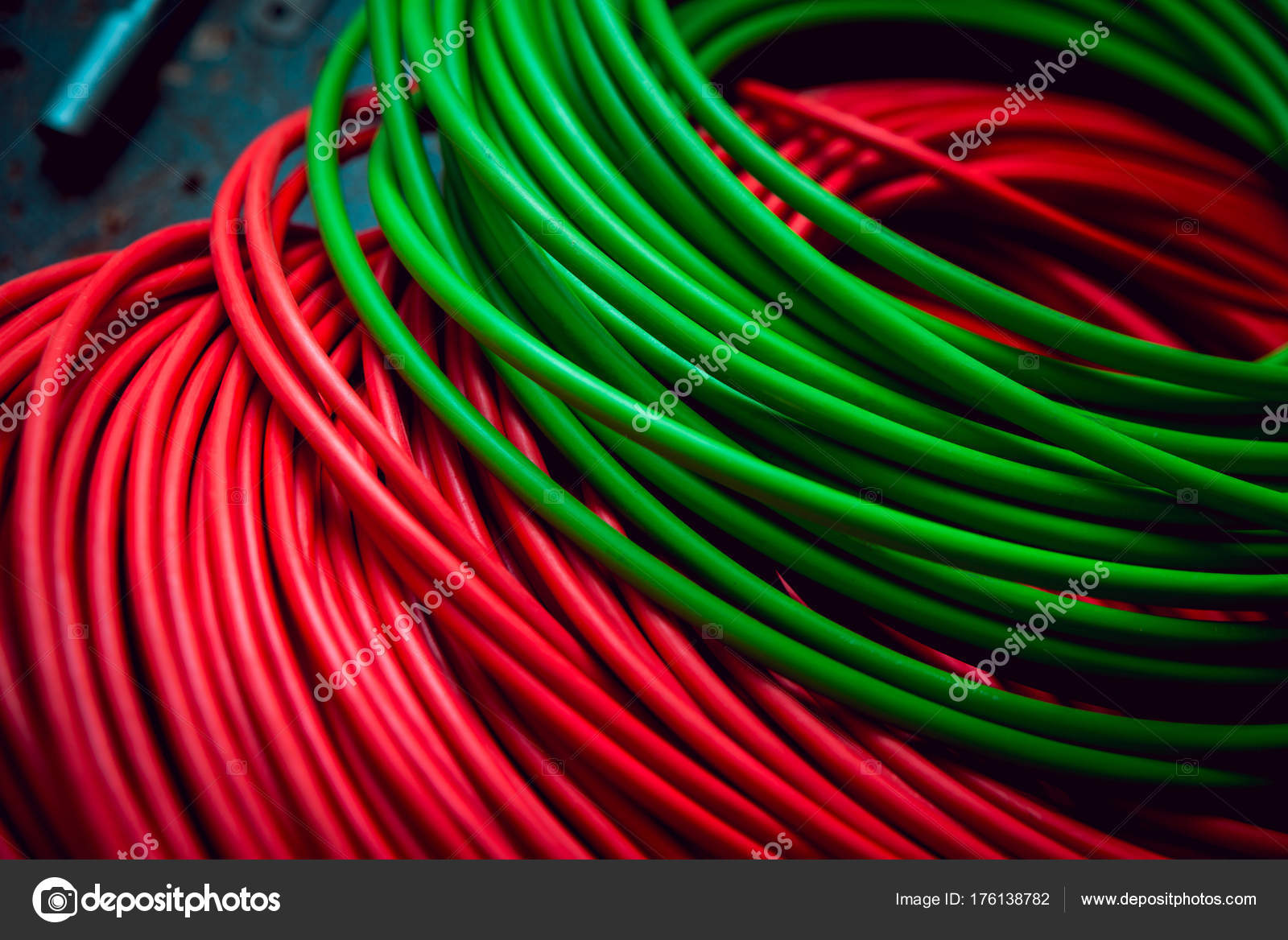 Closeup Rolled Cable Electrical Equipment Stock Photo by ©Romaset 176138782