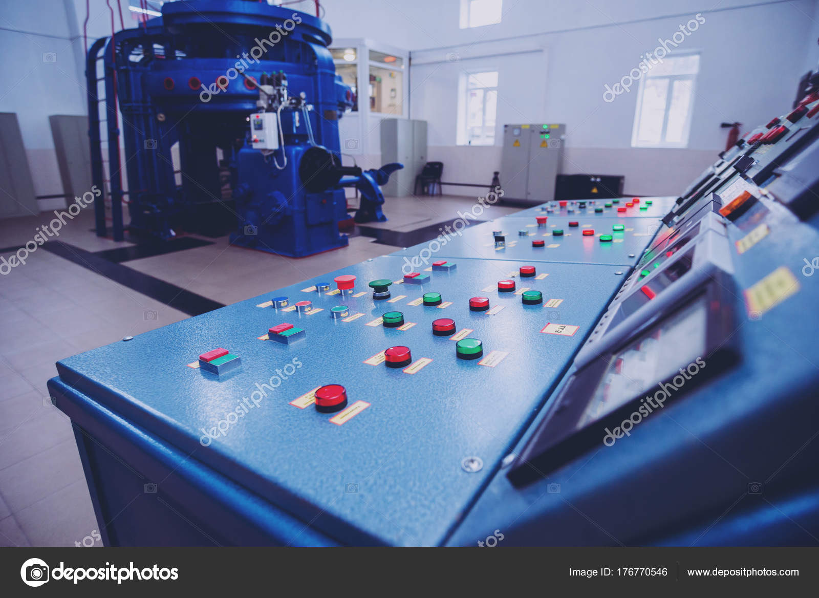 Hydroelectric Power Plant Panel Control Electrical Equipment Stock ...