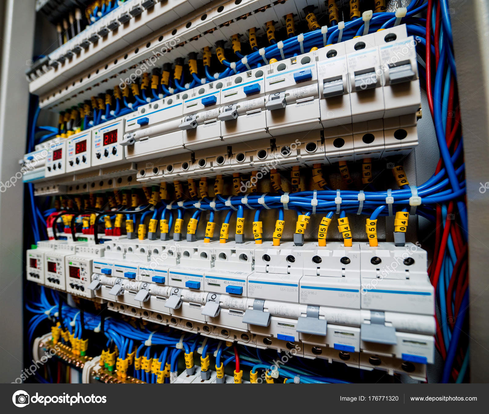 Voltage Switchboard Circuit Breakers Stock Photo by ©Romaset 176771320
