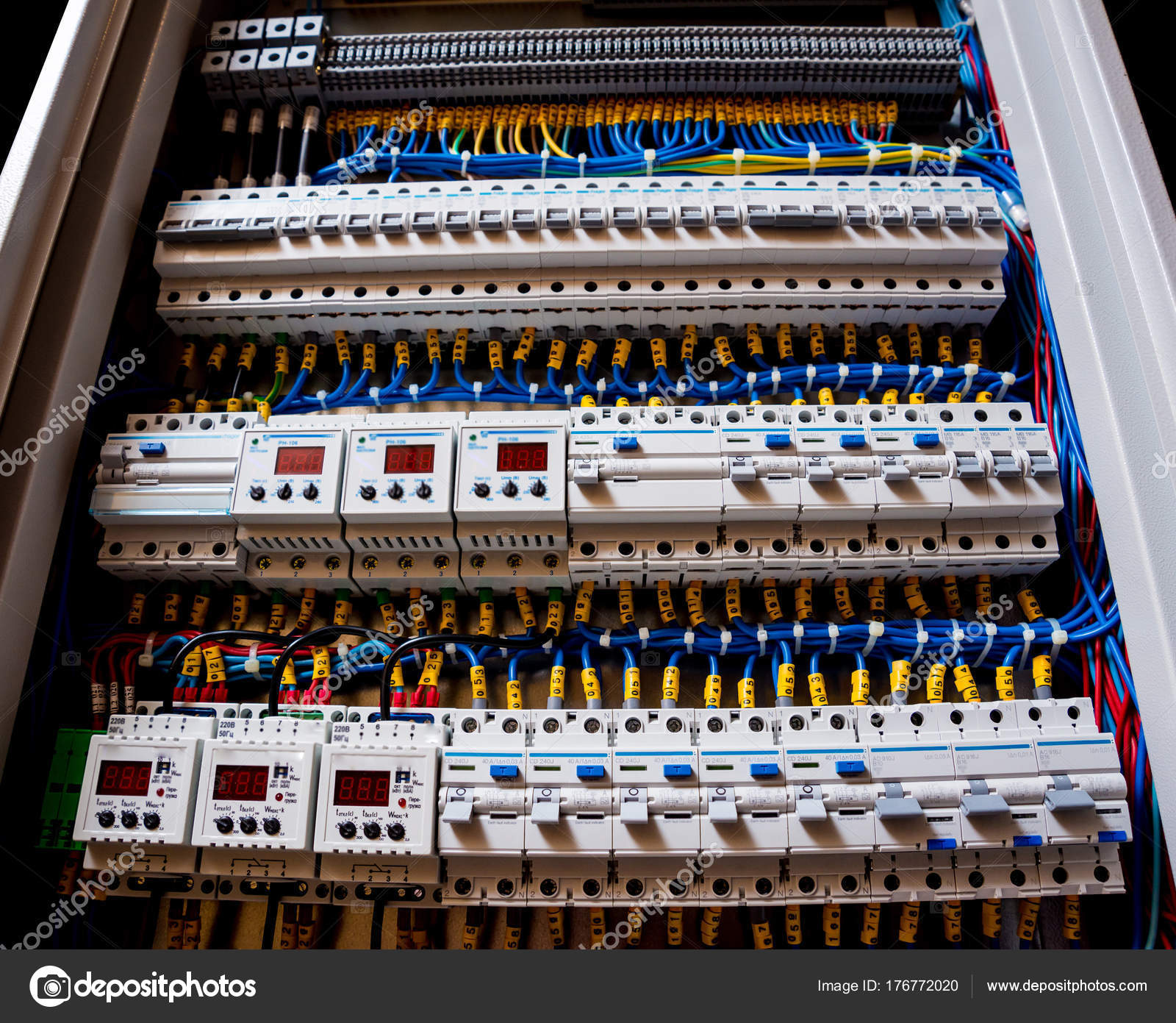 Voltage Switchboard Circuit Breakers Stock Photo by ©Romaset 176772020