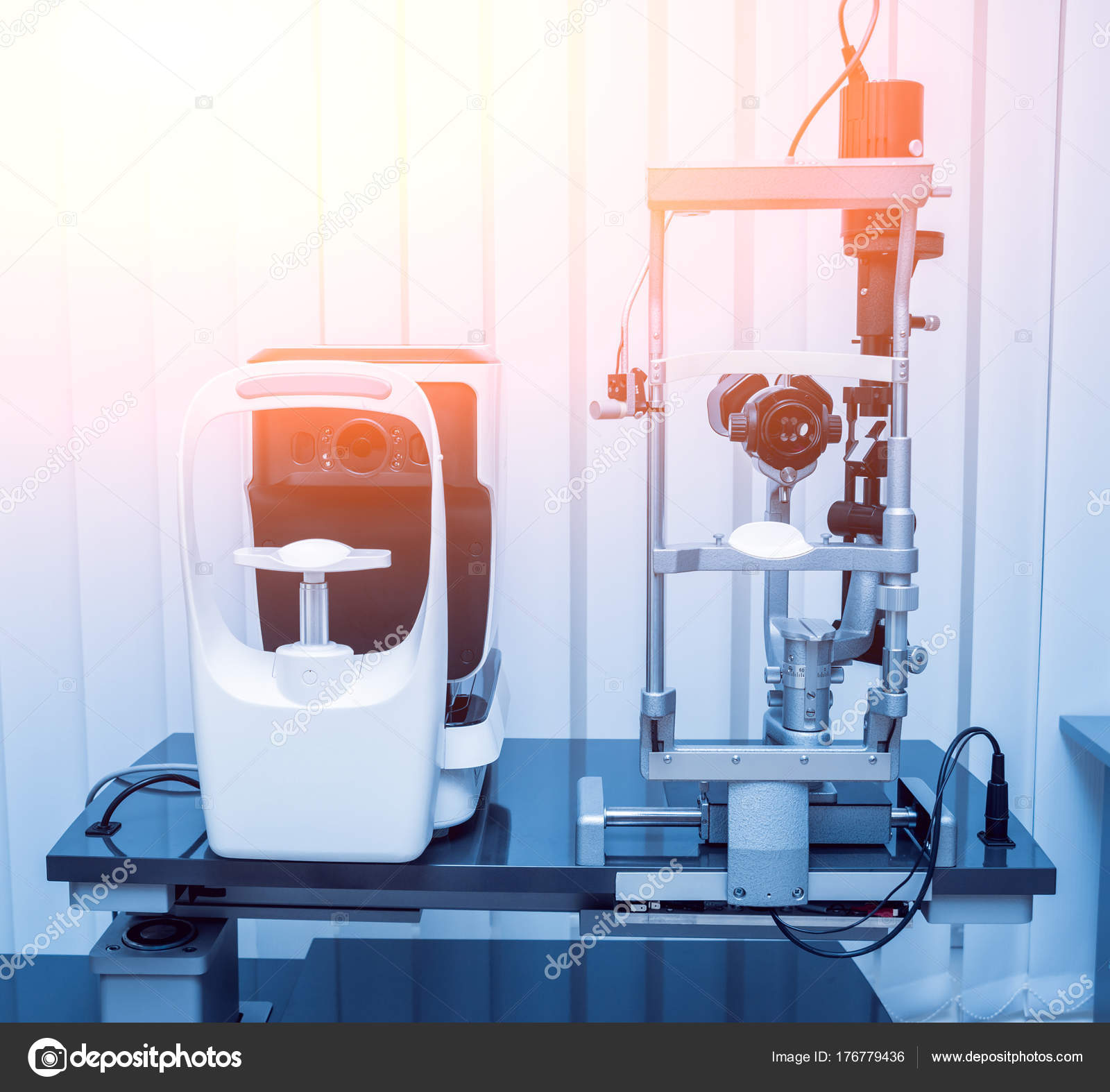 Refractometry Keratometry Refraction Test Optometry Equipment Stock ...