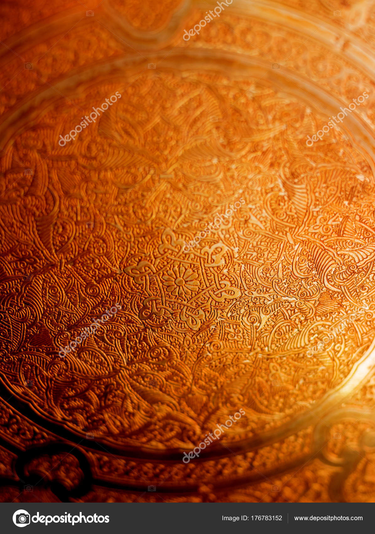 Gold Plate Detailed Glittering Shiny Texture Background Stock Photo by ...