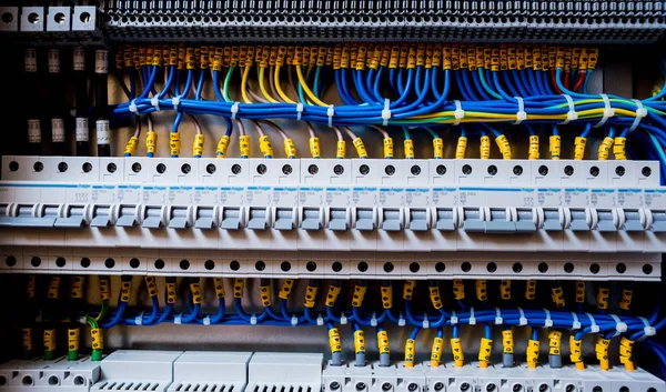 Voltage switchboard with circuit breakers. - Stock Image - Everypixel