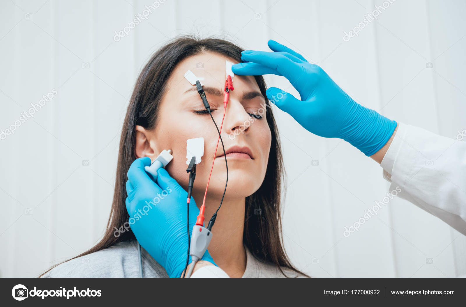 Patient Nerves Testing Using Electromyography Medical Examination Emg ...