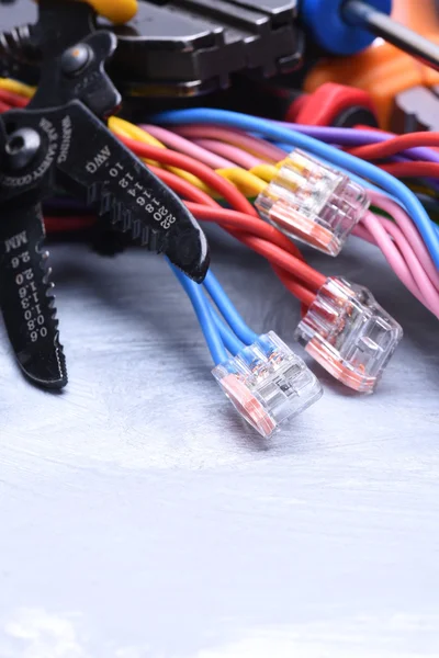 Tools for electrician and electrical cables - Stock Image - Everypixel