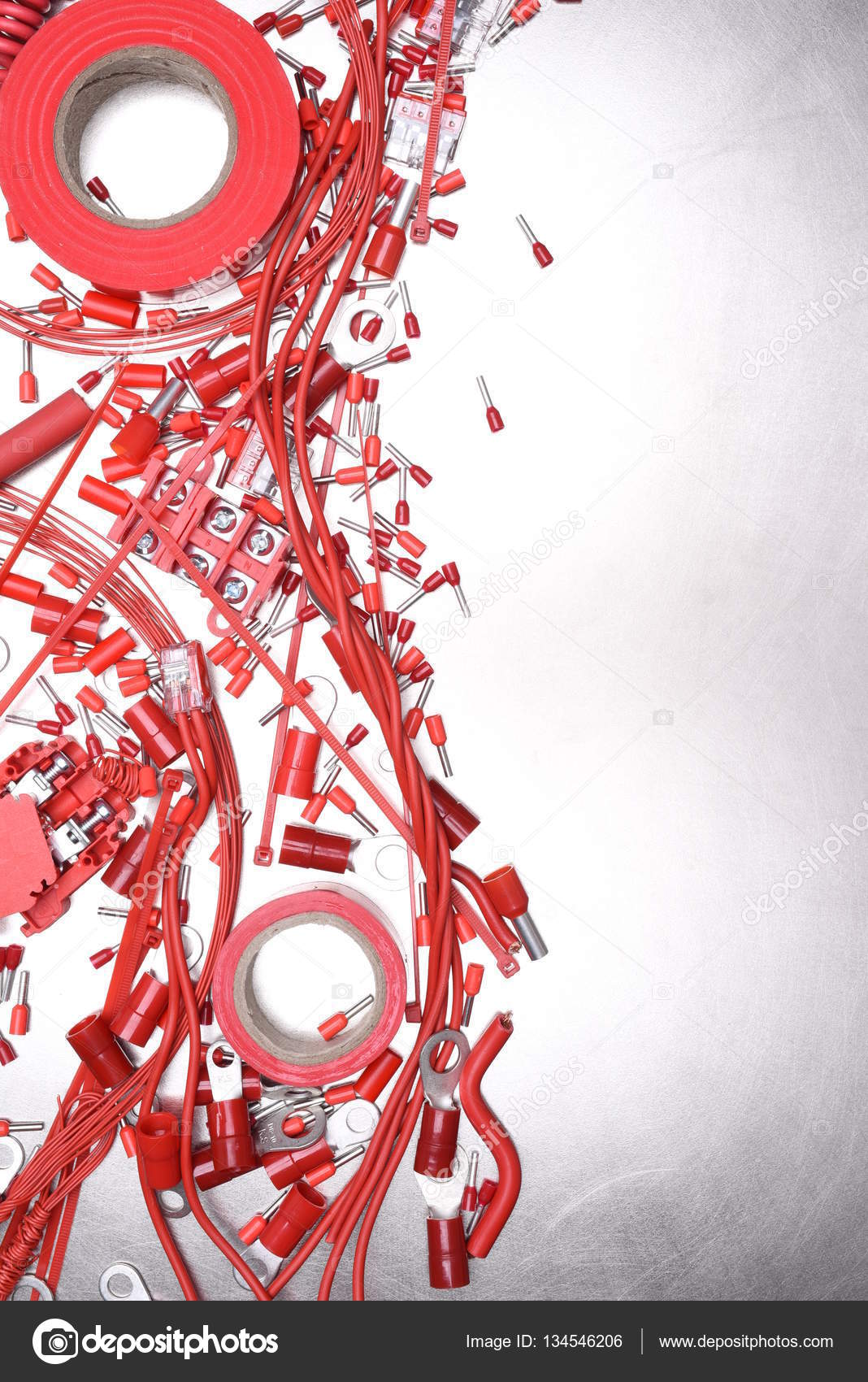 Components and accessories for electrical installations Stock Photo by ...