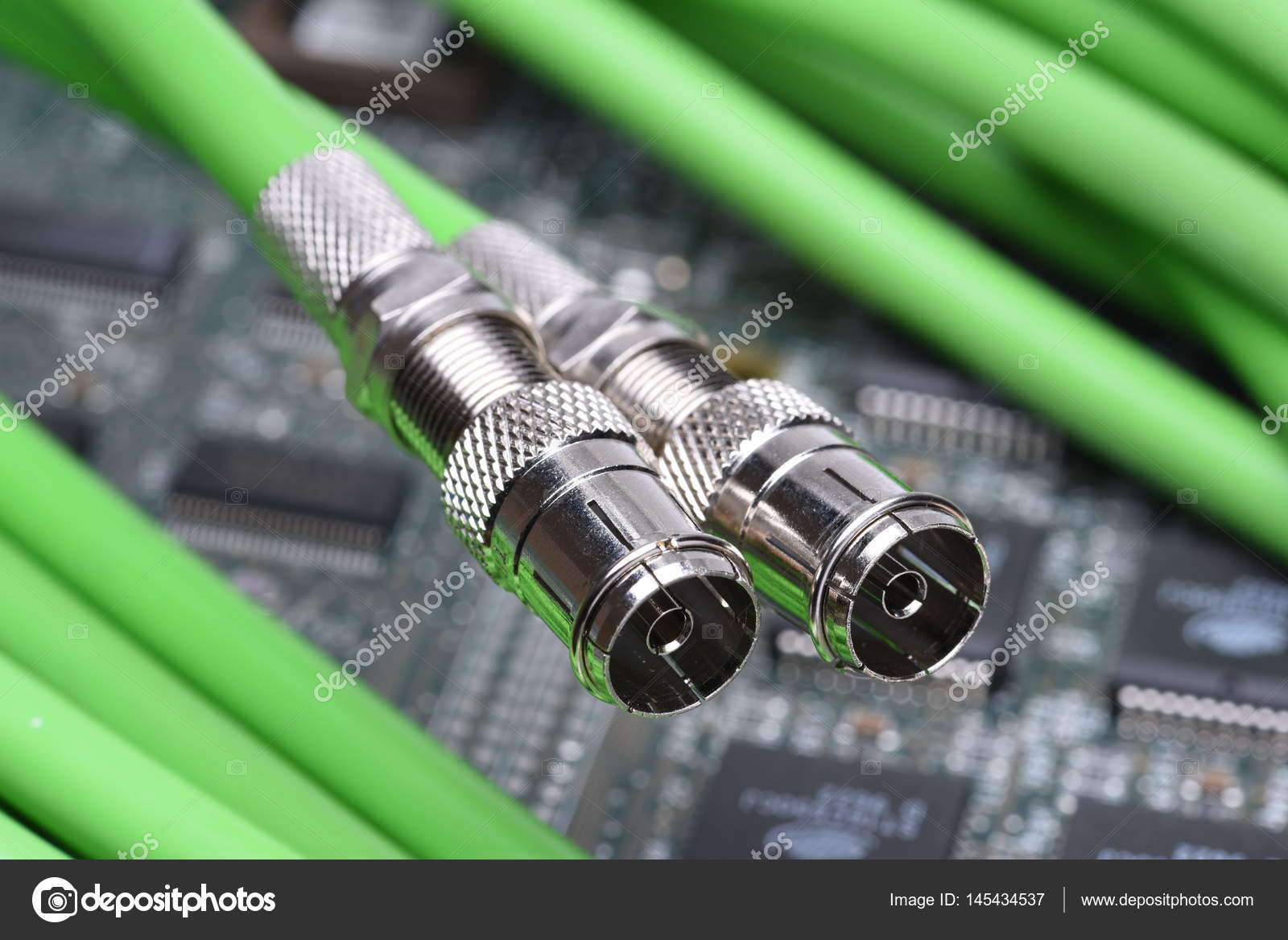 Coaxial Cables with Electronic Board — Stock Photo © Zetor2010 #145434537