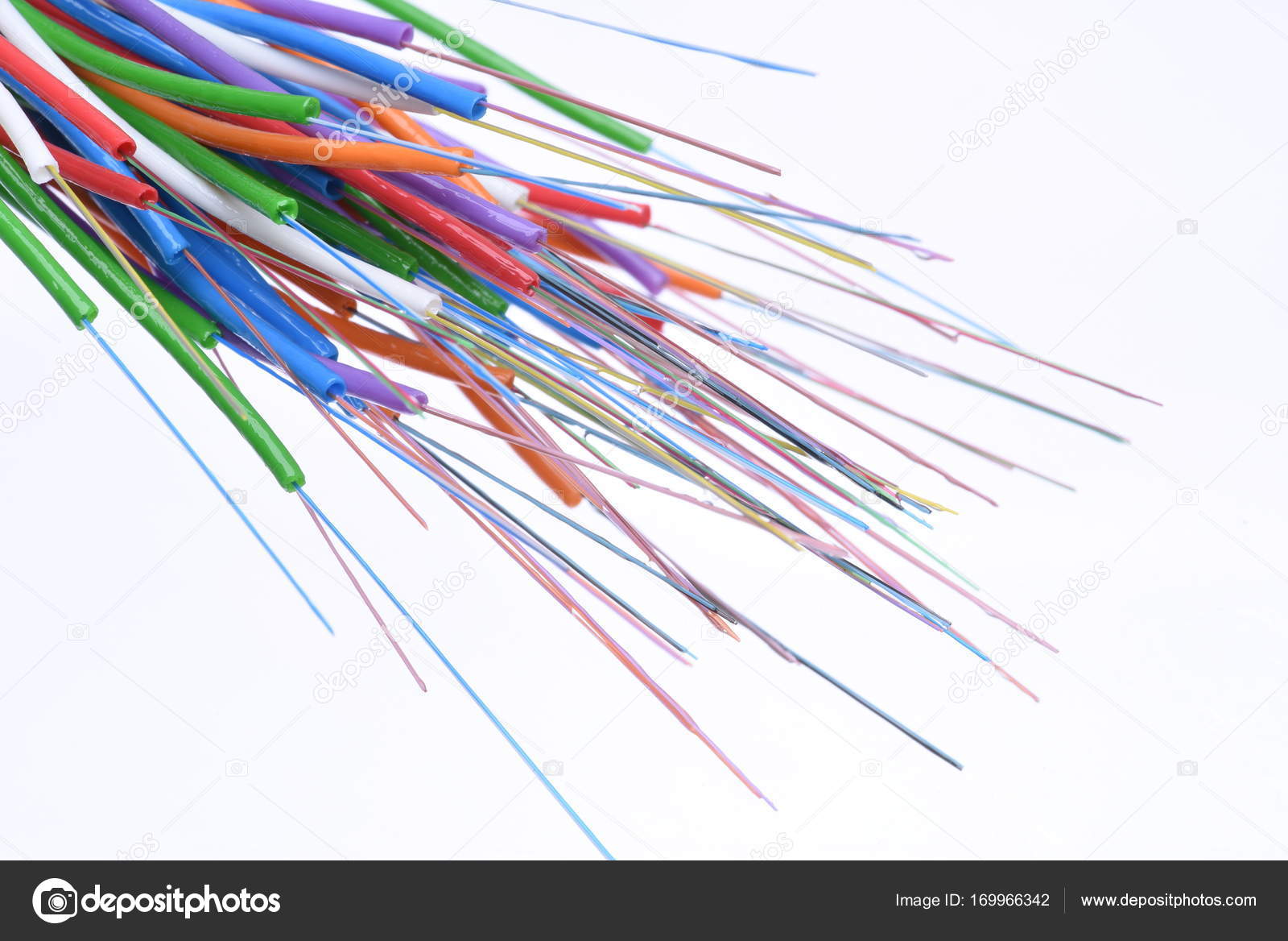 Striped Colorful Fiber Optic Cables — Stock Photo © Zetor2010 #169966342