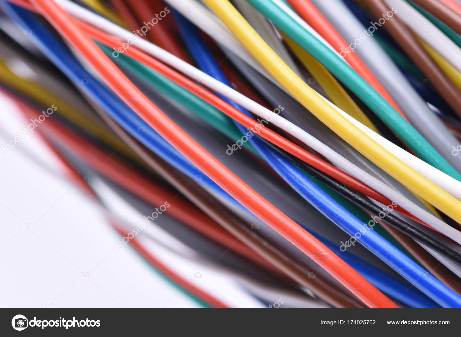 Colored Cable Telecommunication Network System — Stock Photo ...