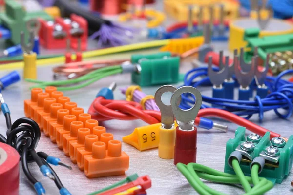 Components Accessories Use Electrical Installations Metal Board ...