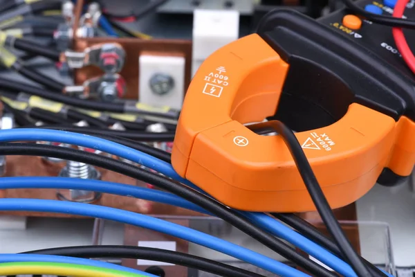 Clamp Meter Measure Current Cable Power Supply Devices Stock Photo by ...