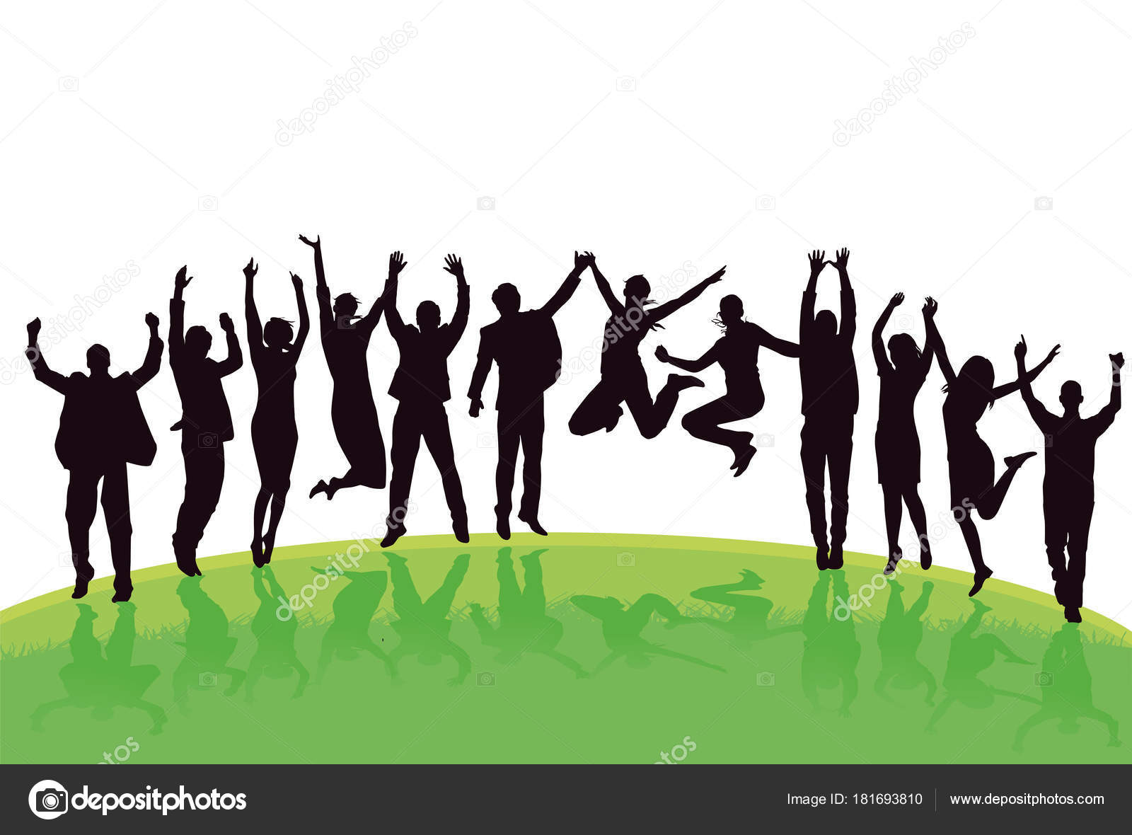 Fun Jumping Group Stock Vector Image by ©scusi0-9 #181693810