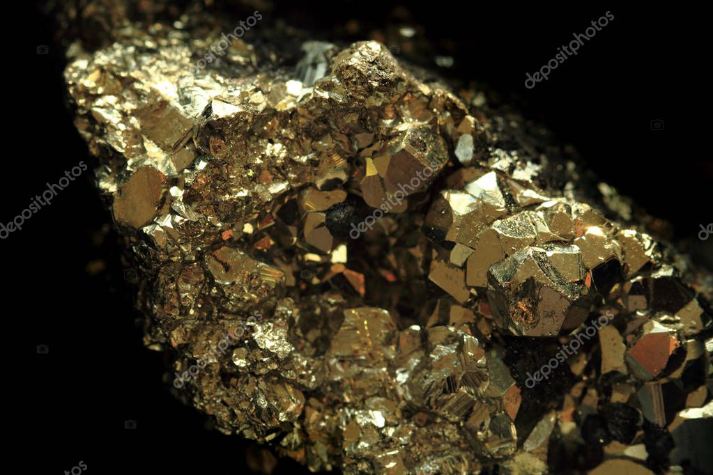 Pyrite mineral background — Stock Photo © jonnysek #129687914