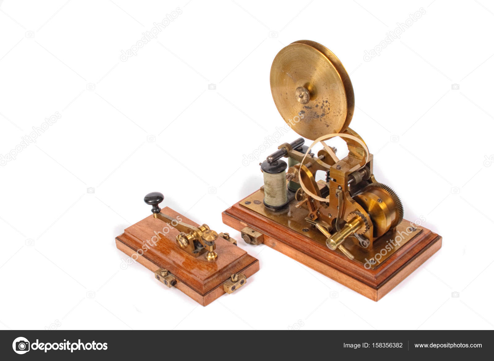 Old telegraph machine — Stock Photo © jonnysek #158356382