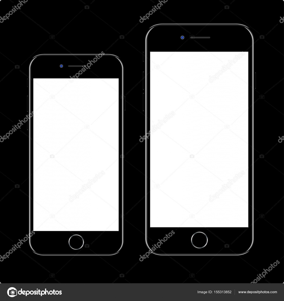 Brand new realistic mobile phone black smartphone in Apple iPhone 7 ...