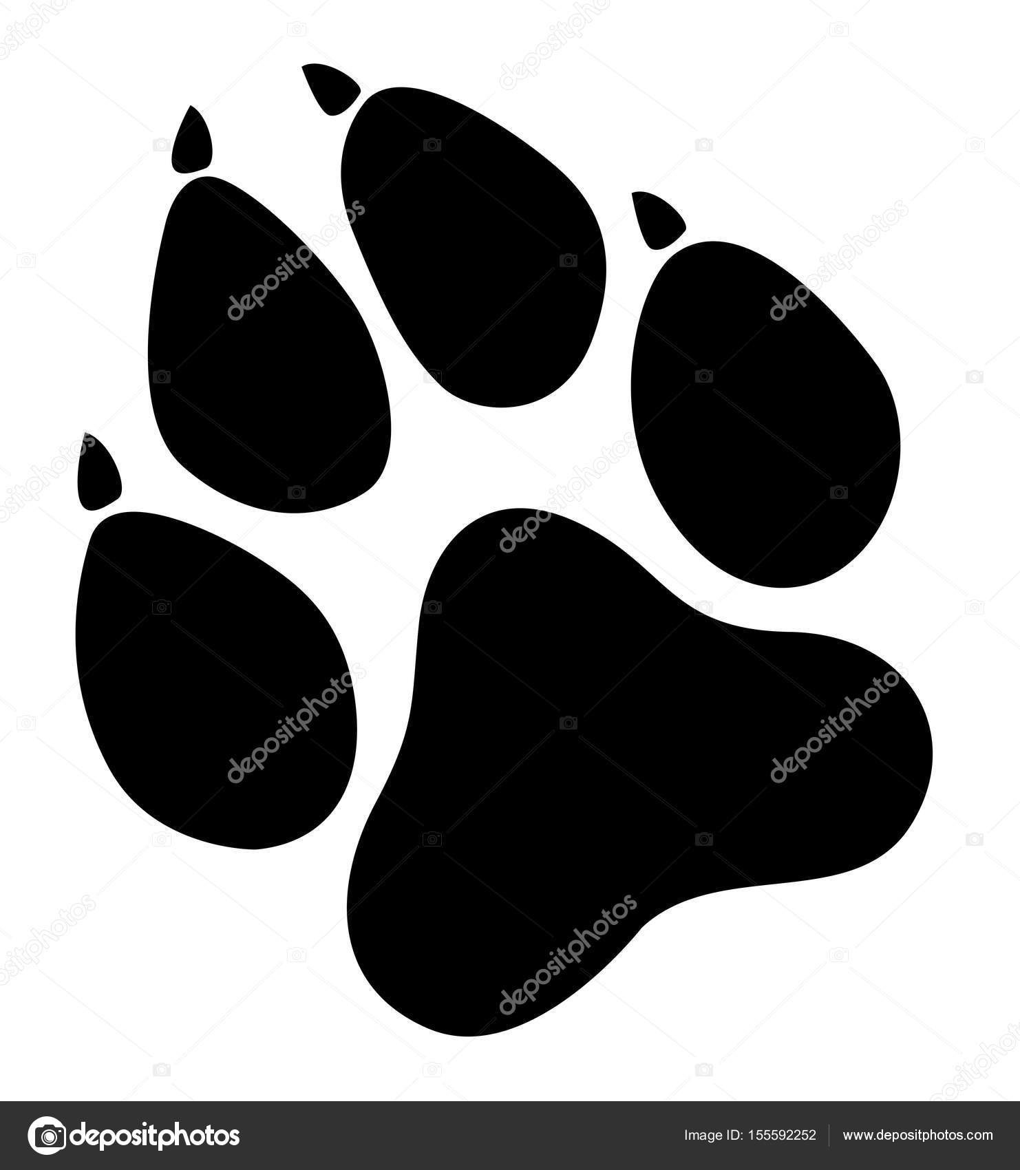 White Wolf Paw Print