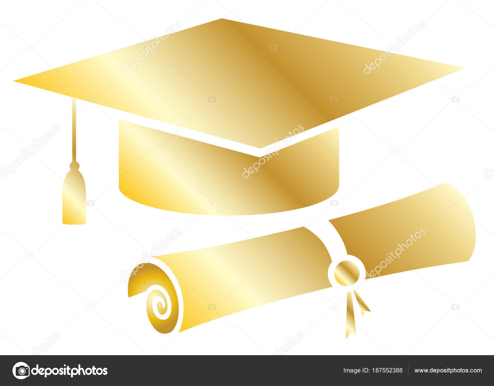 Graduación Dorada Vector Oro Eps Stock Vector by ©leonardo255 187552388