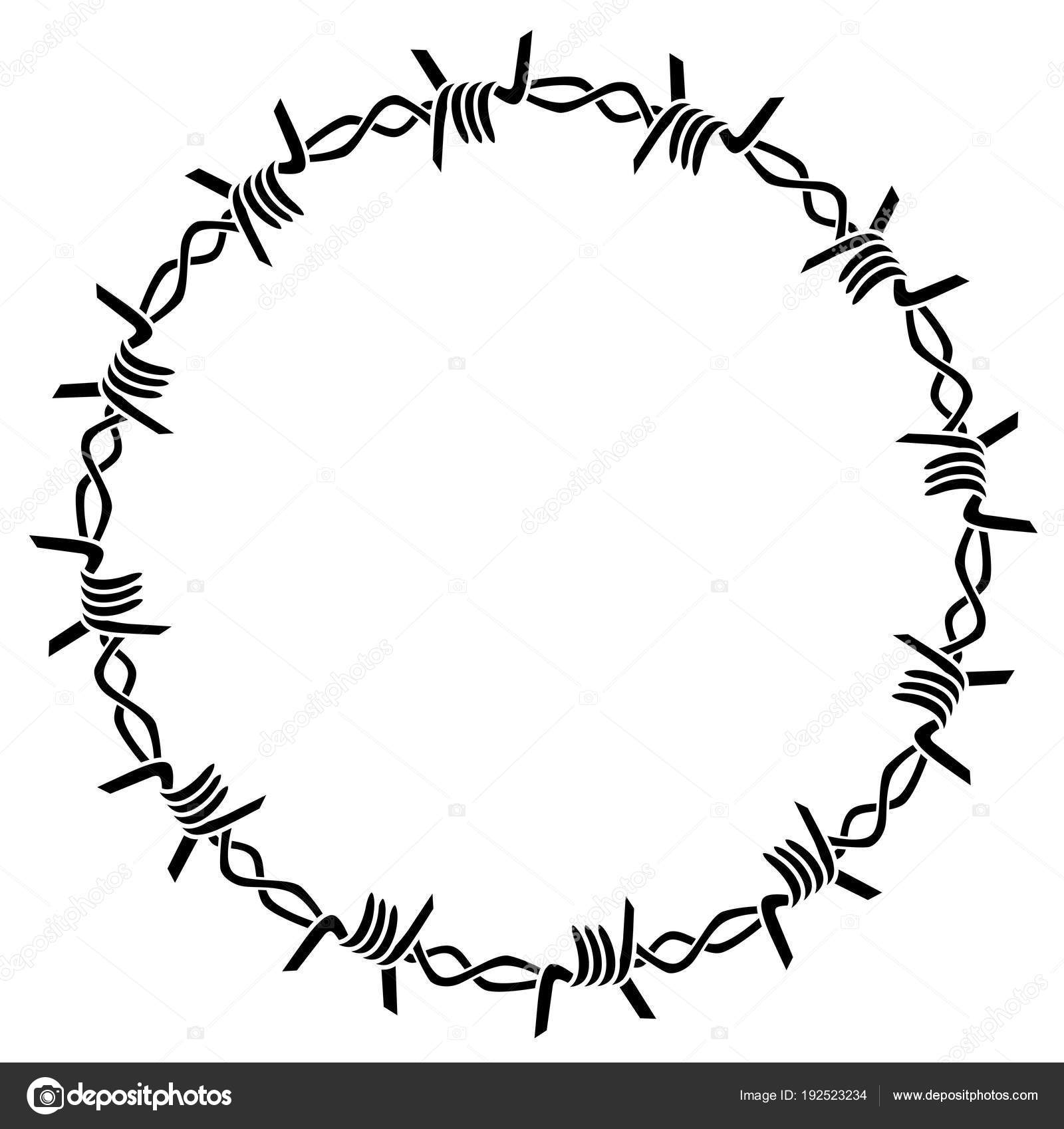 Circle Barbed Wire Border 3,595 Barb Wire Circle Royalty Free Images,