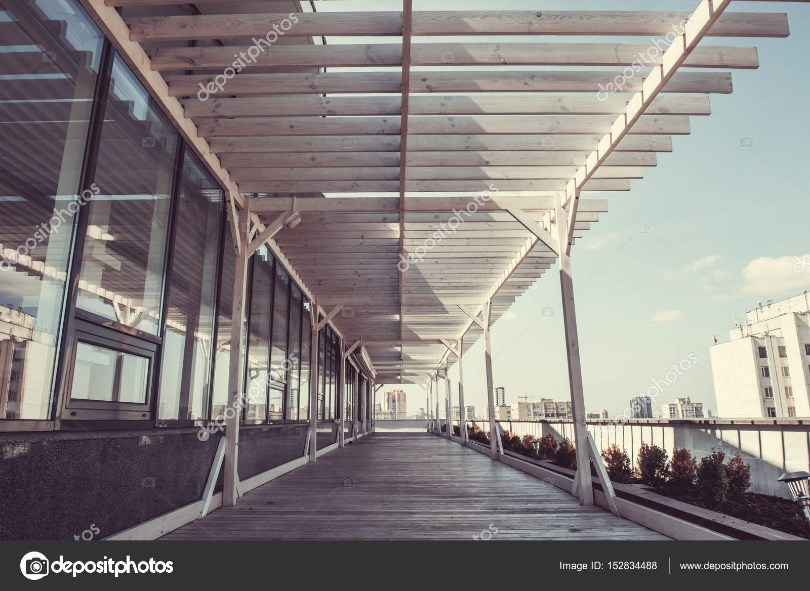 Large wooden terrace — Stock Photo © GeorgeRudy #152834488