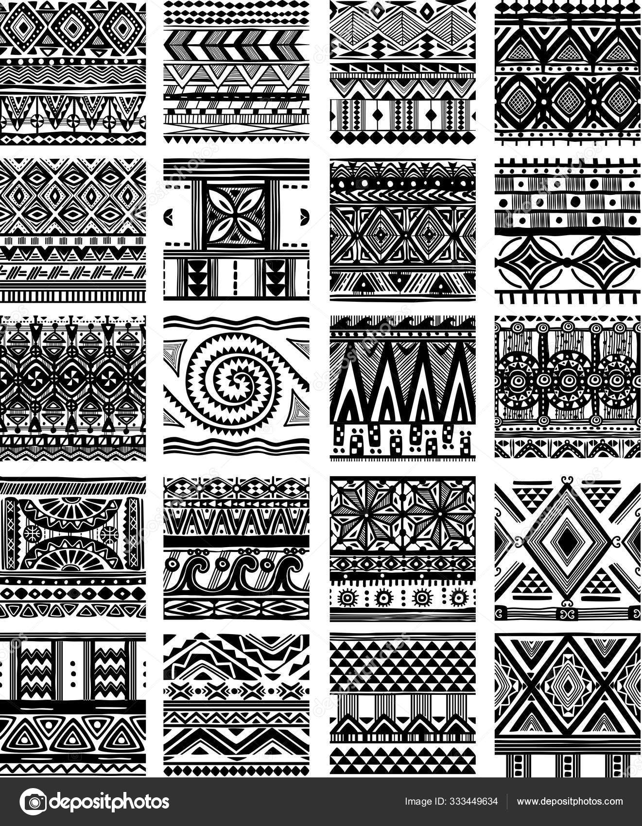 Set of seamless ethnic tribal pattern Stock Vector Image by ©wikki33 ...