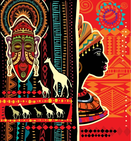 Ethnic Seamless Pattern Background Africa Theme Design Poster Card ...