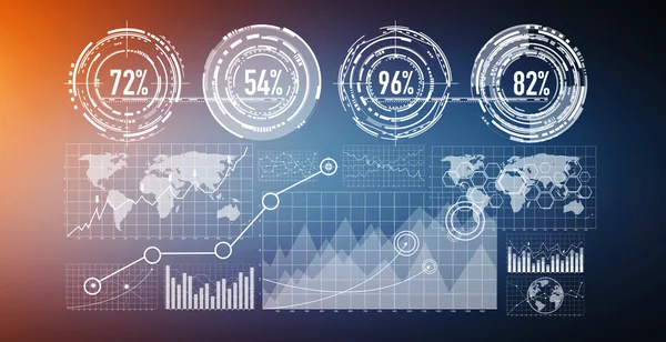 Digital charts graph and screen interface Stock Photo by ©sdecoret ...