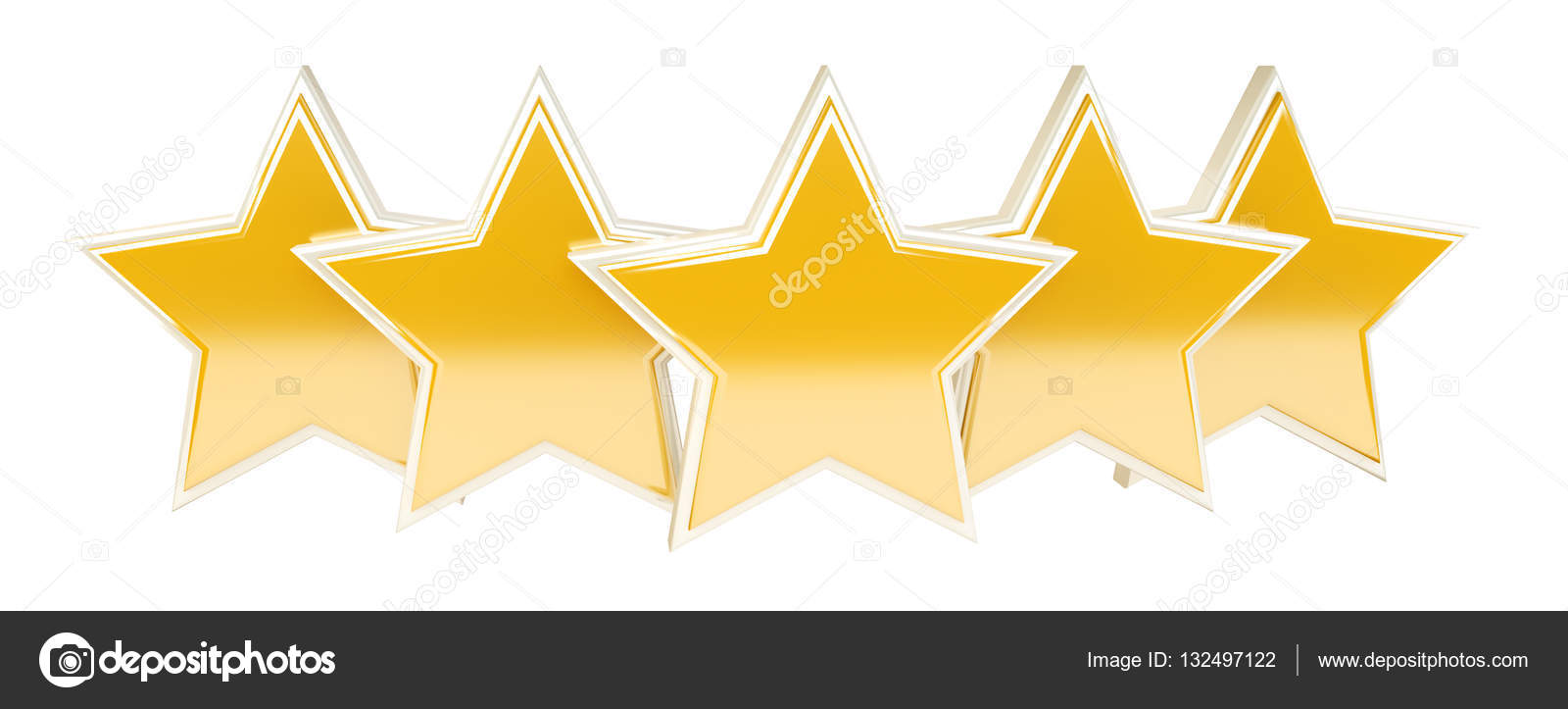 Five digital gold ranking stars 3D rendering Stock Photo by ©sdecoret ...