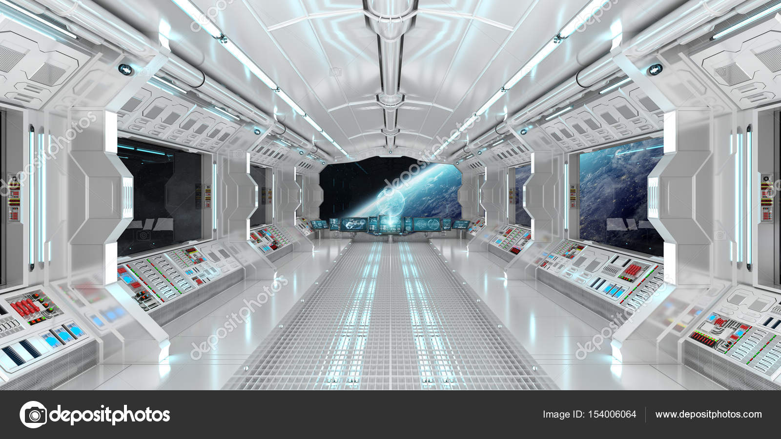 Dentro De La Nave Espacial De La Nasa