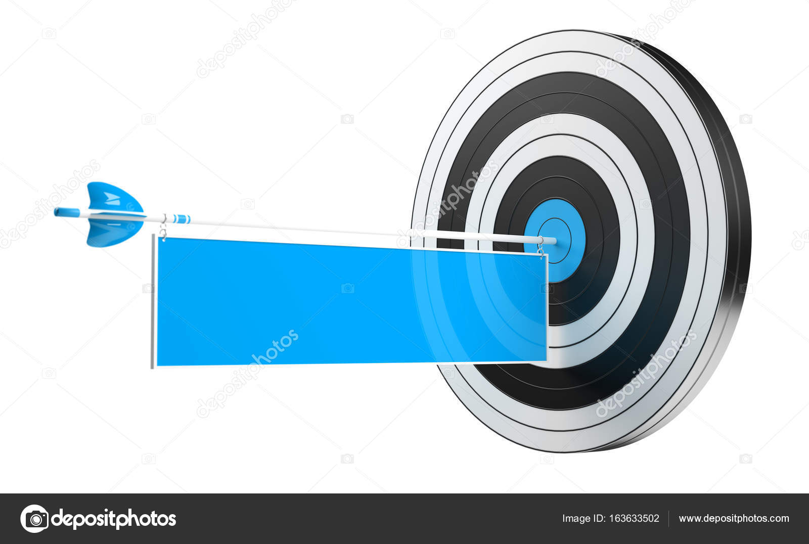 3D rendering target black white and red target with arrows Stock Photo ...