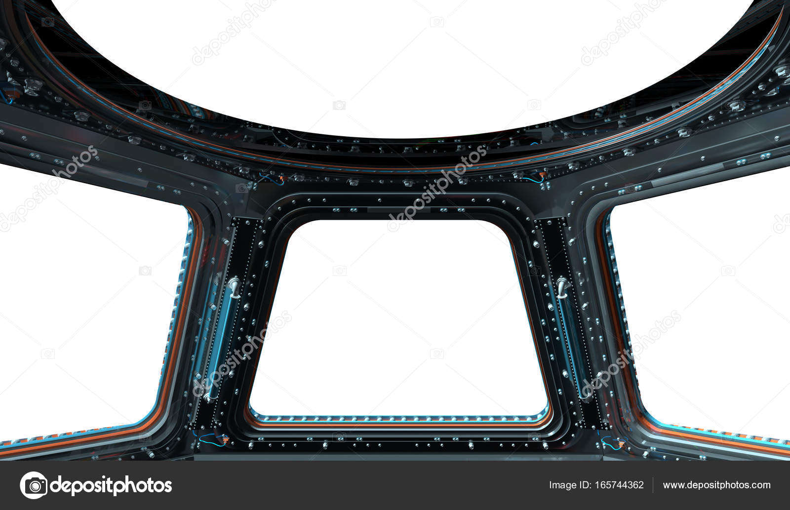 Space station window 3D rendering Stock Photo by ©sdecoret 165744362