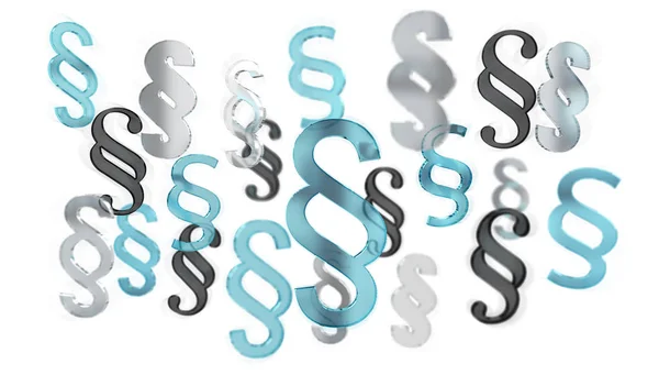 Digital floating law paragraph symbol 3D rendering Stock Photo by ...