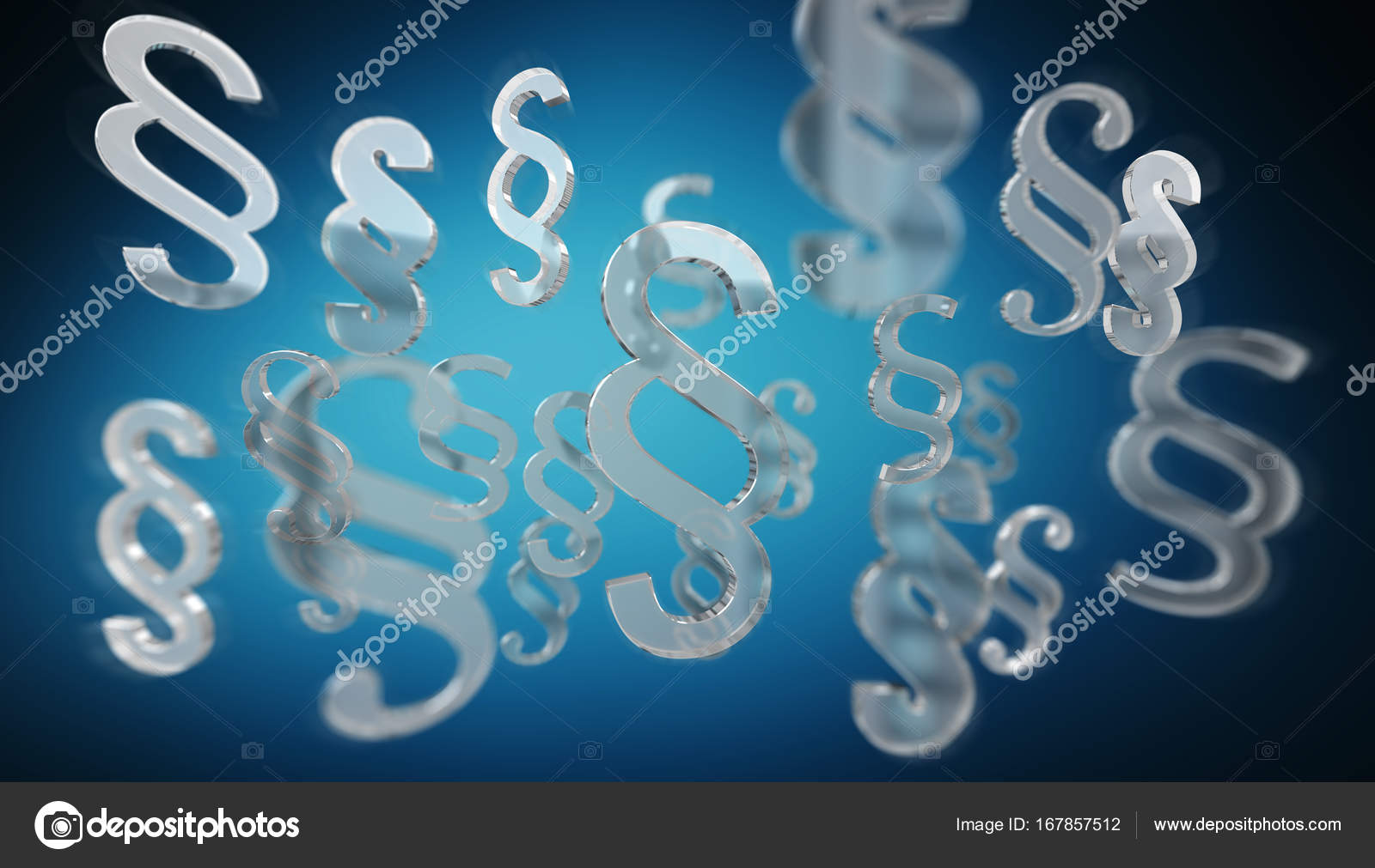 Digital floating law paragraph symbol 3D rendering Stock Photo by ...