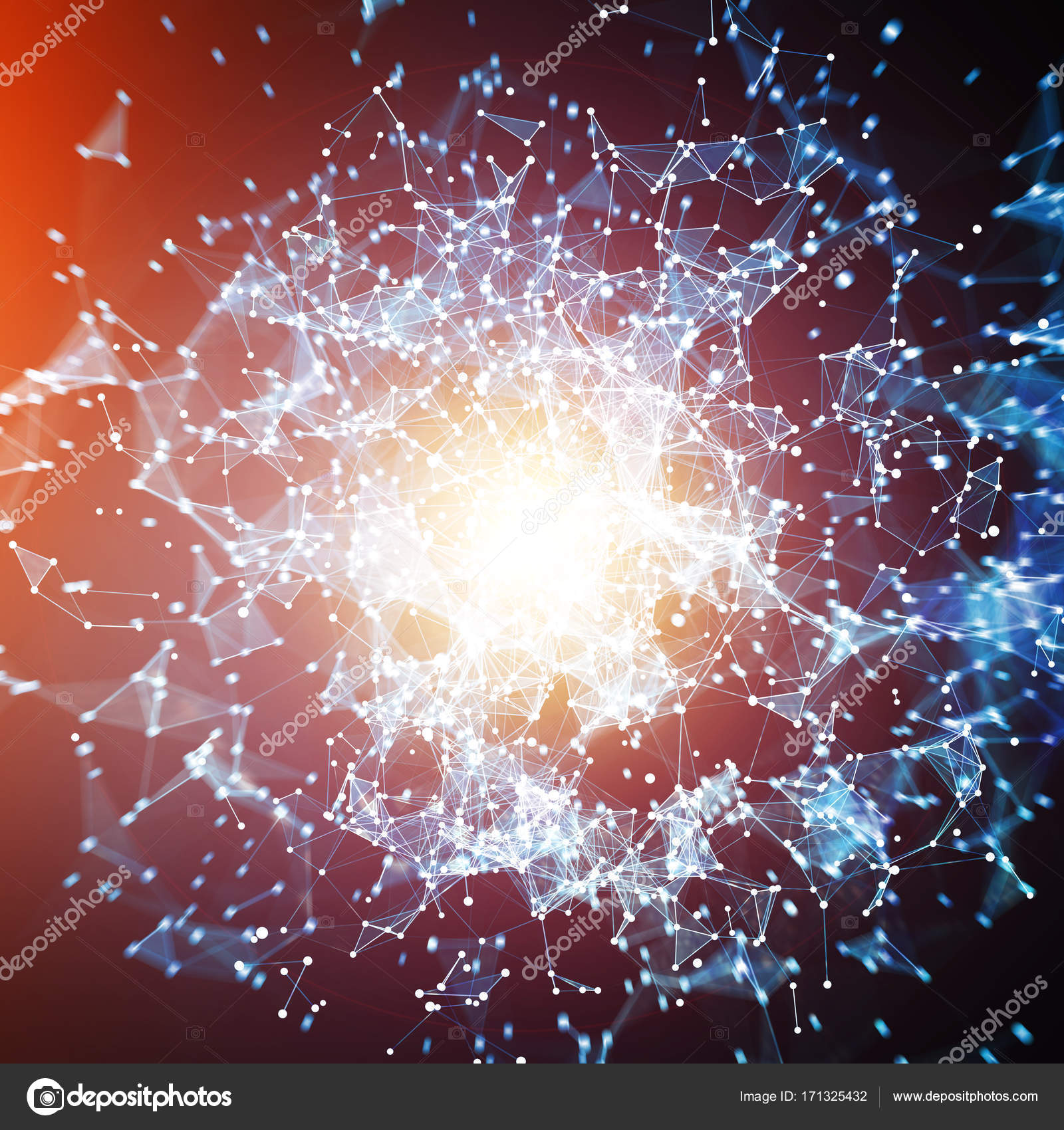 Flying nodes network connection 3D rendering Stock Photo by ©sdecoret ...