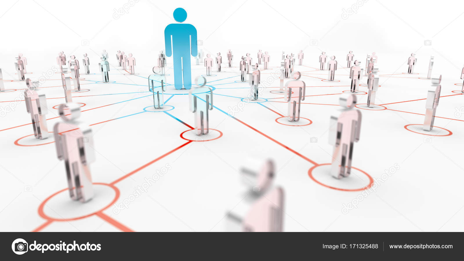Leader connecting a group of people 3D rendering Stock Photo by ...