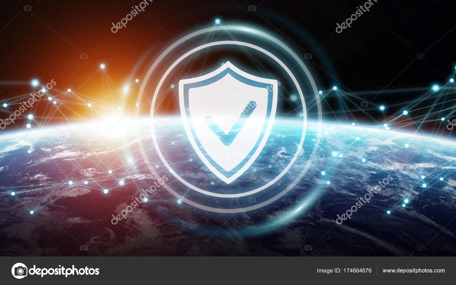 Cyber security on planet Earth 3D rendering Stock Photo by ©sdecoret ...