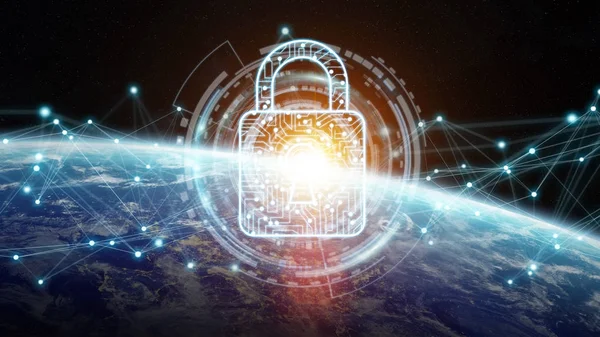 Cyber security on planet Earth 3D rendering Stock Photo by ©sdecoret ...