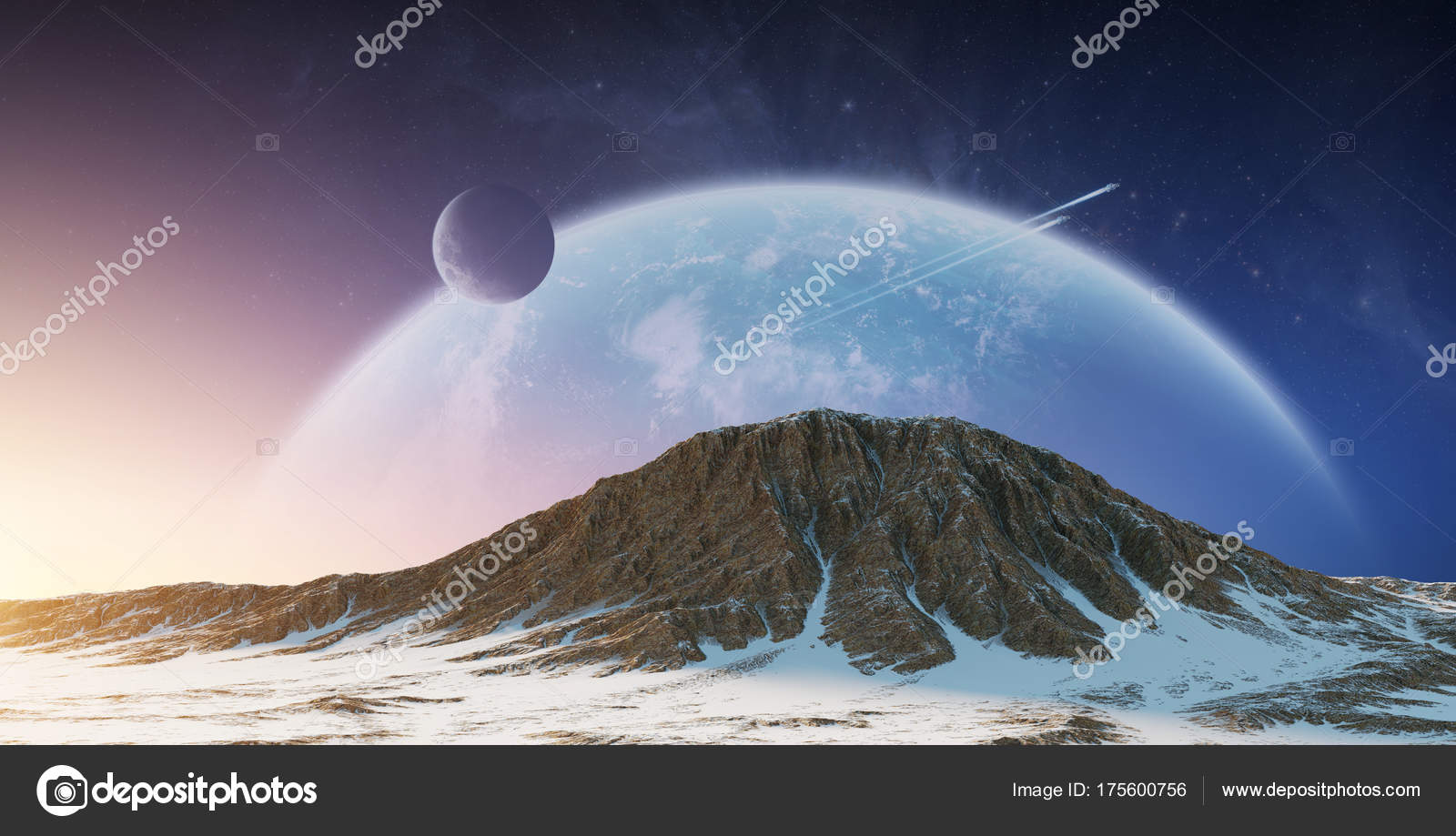 Exoplanets in space 3D rendering elements of this image furnishe Stock ...