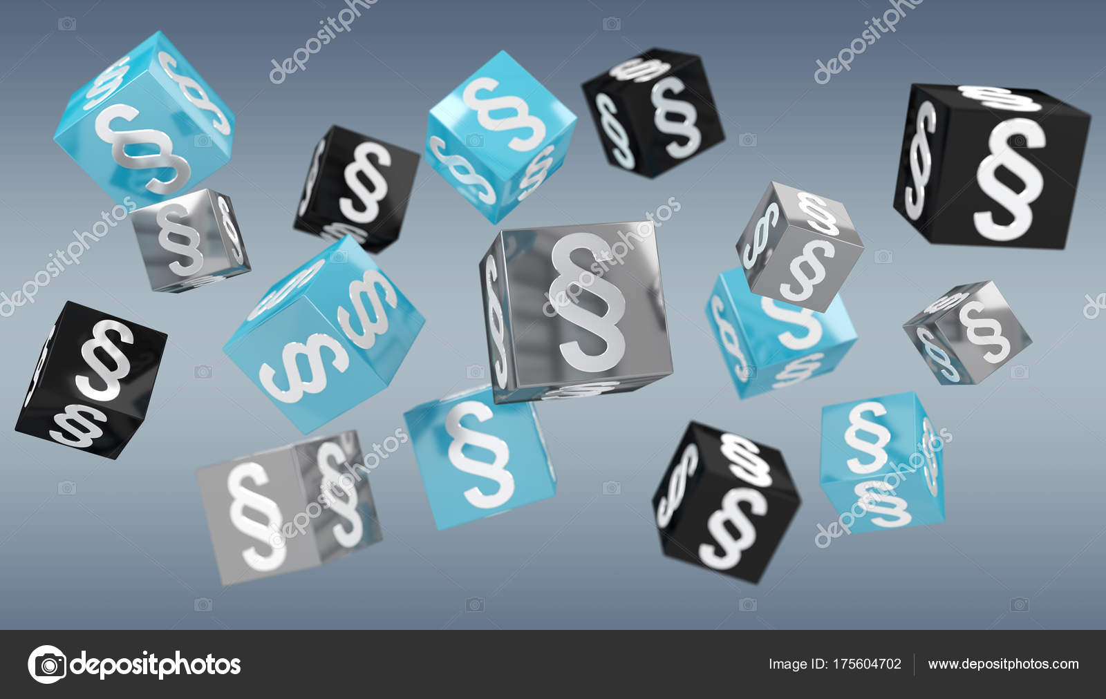 3D rendering isolated law cubes Stock Photo by ©sdecoret 175604702