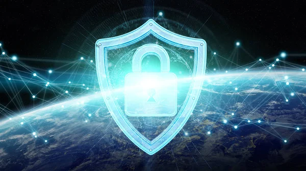 It security wallpaper | Cyber security on planet Earth 3D rendering ...