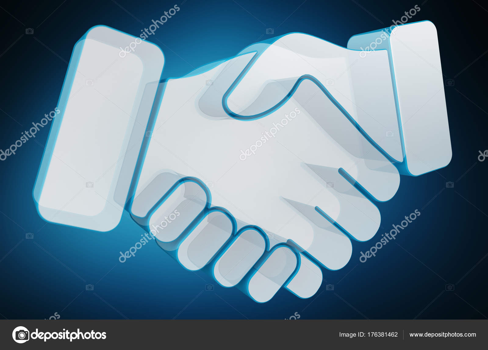 Partnership digital icon 3D rendering — Stock Photo © sdecoret #176381462