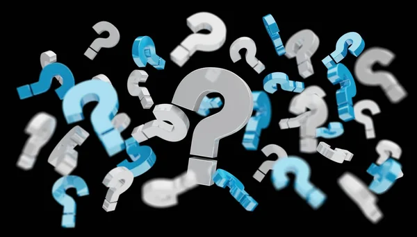 3D rendering question marks Stock Illustration by ©sdecoret #153019264