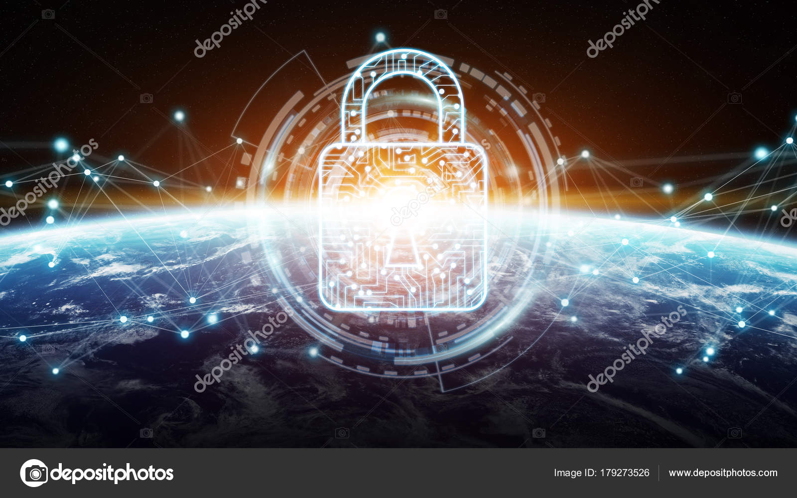 Cyber security on planet Earth 3D rendering Stock Photo by ©sdecoret ...