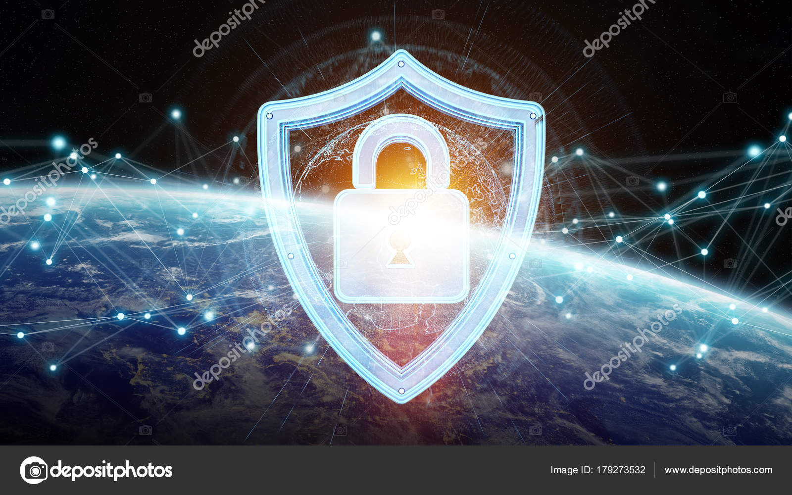Cyber security on planet Earth 3D rendering Stock Photo by ©sdecoret ...