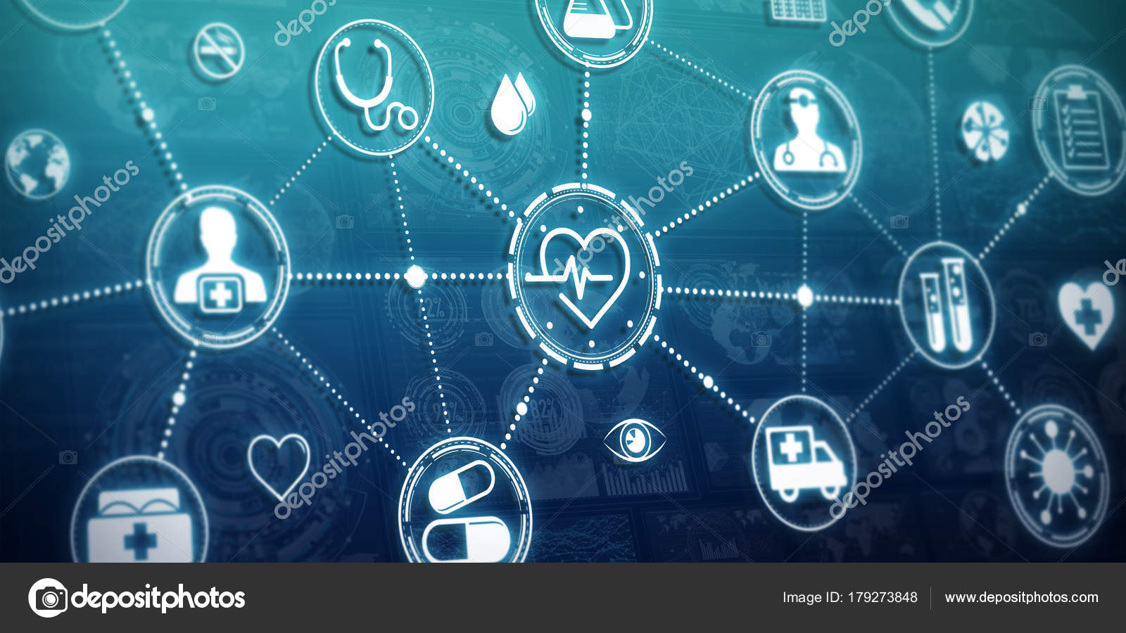 Modern medical interface with icons 3D rendering Stock Photo by ...