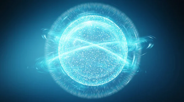 Digital network connection sphere interface 3D rendering - Stock Image ...