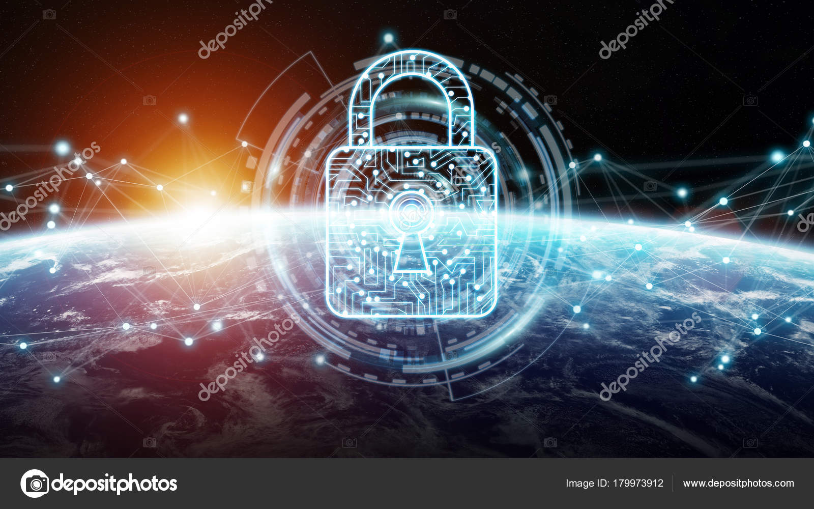 Cyber security on planet Earth 3D rendering Stock Photo by ©sdecoret ...