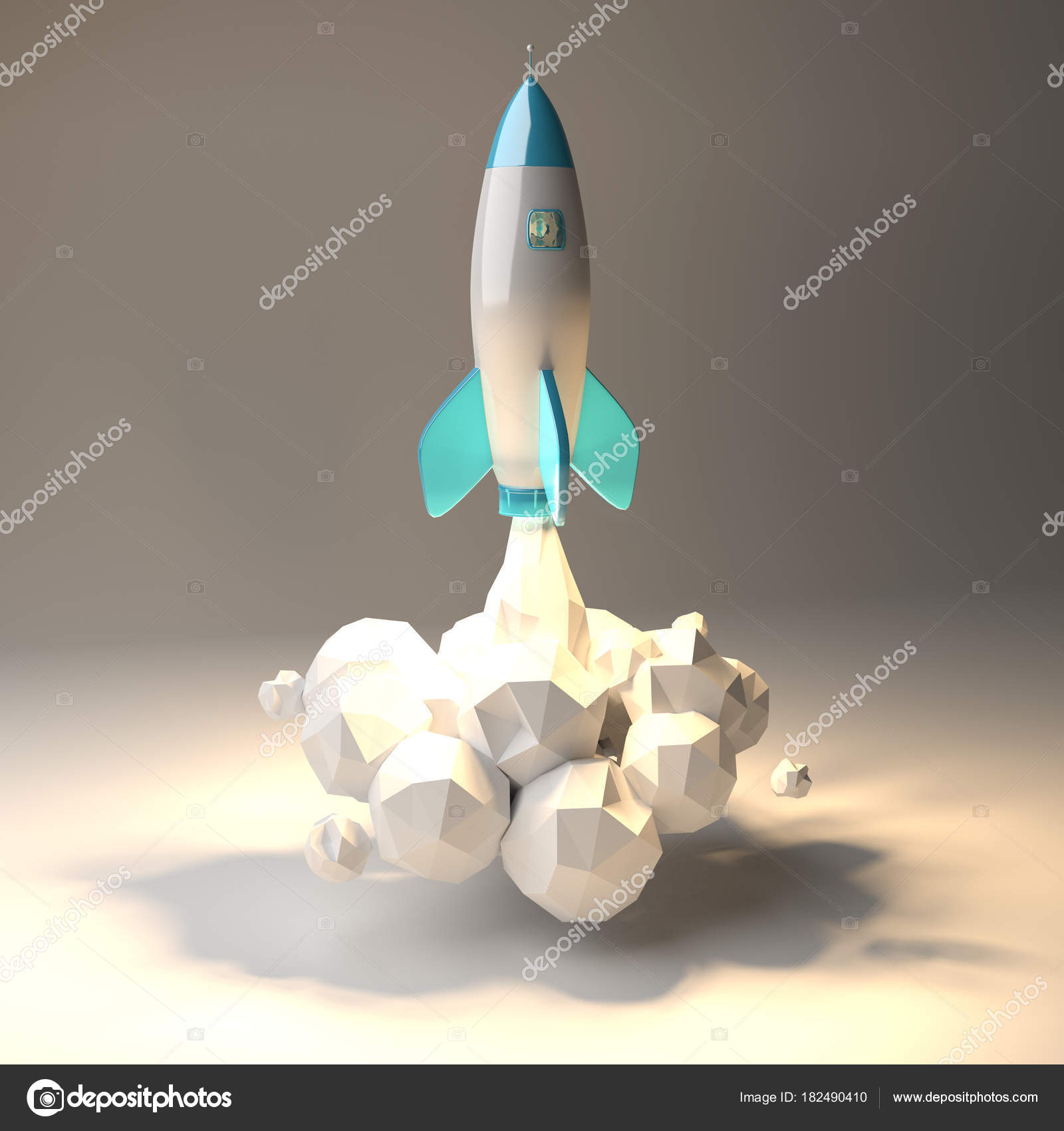 Modern digital rocket launching 3D rendering Stock Photo by ©sdecoret ...