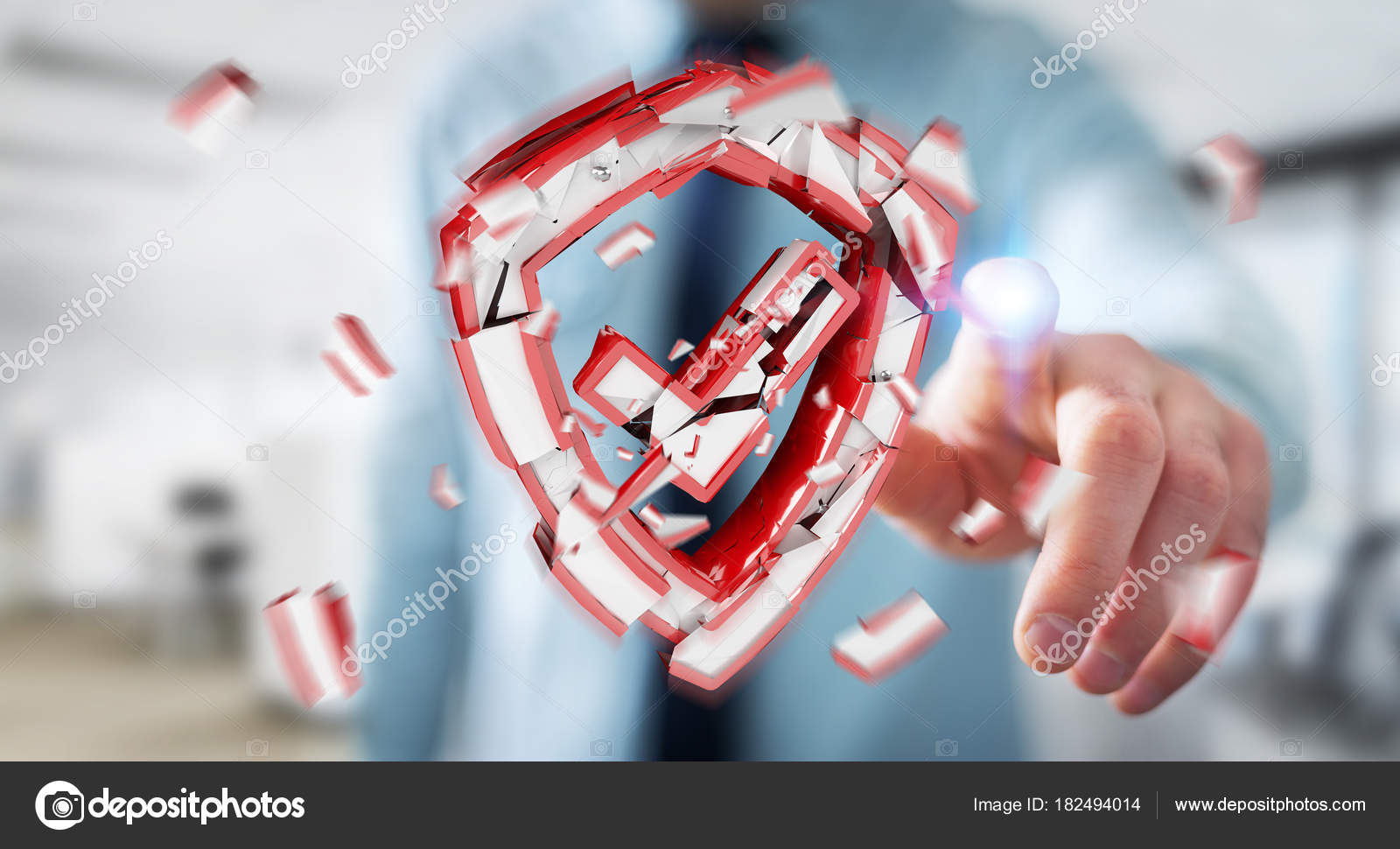 Businessman facing security break 3D rendering Stock Photo by ©sdecoret ...