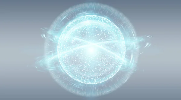 Digital network connection sphere interface 3D rendering — Stock Photo ...